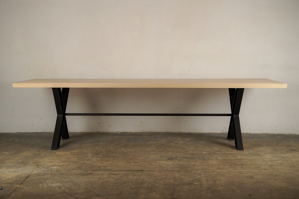 Table bois massif X - Table X en IPN - Robin Sicle