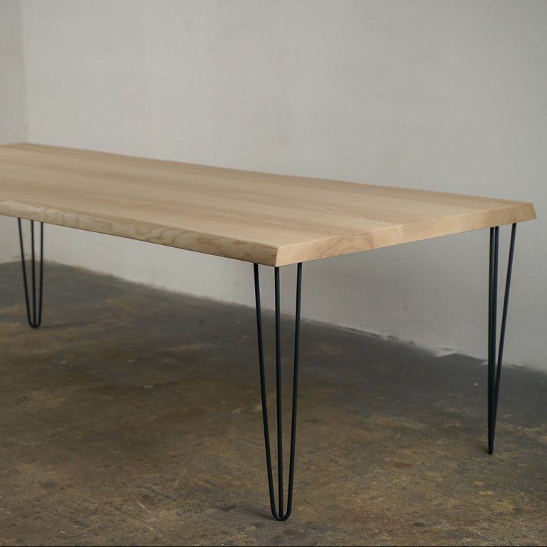 Table bois massif et acier - Table Trident - Robin Sicle